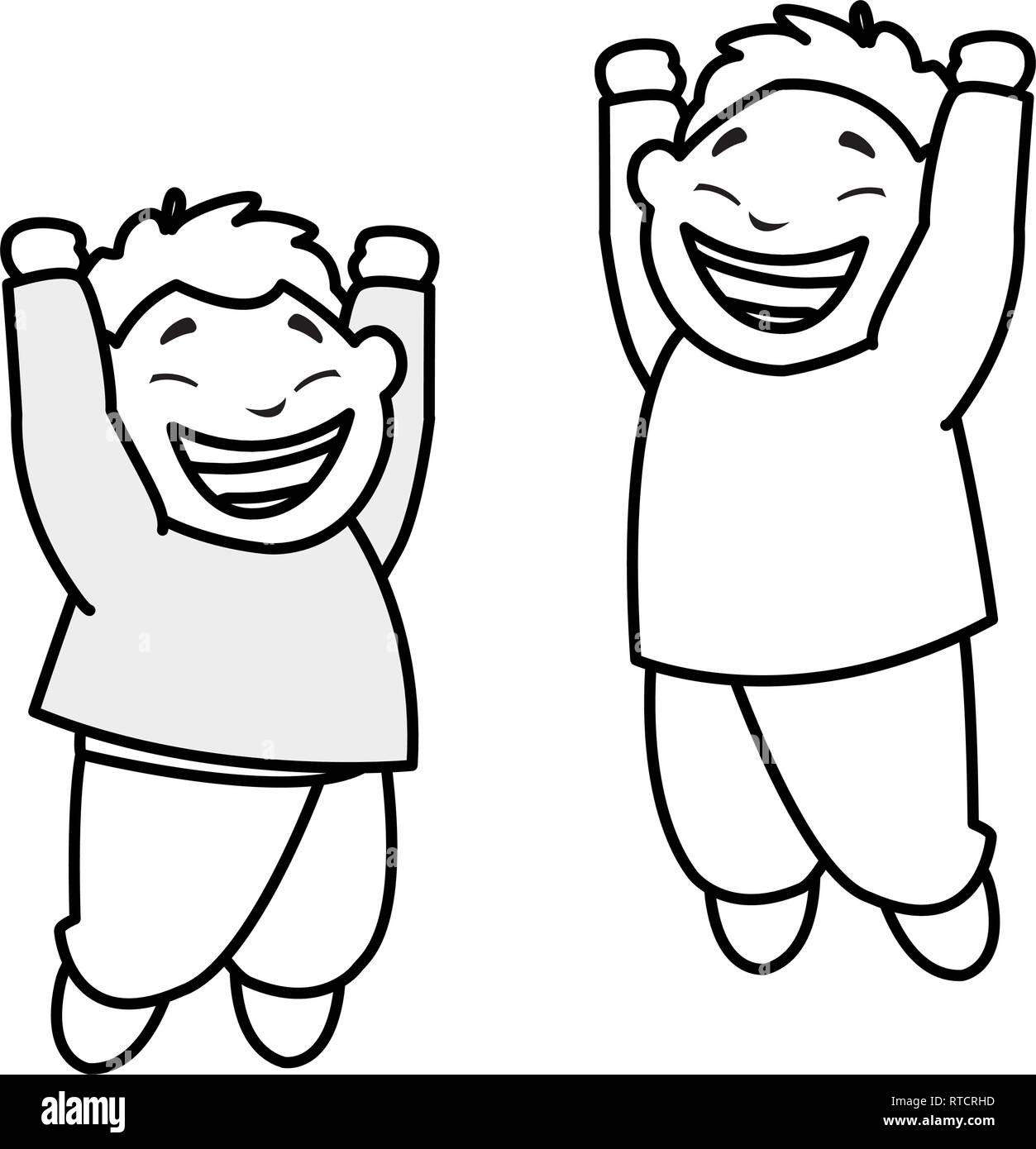 happy fat boys celebrating vector illustration design Stock Vector ...