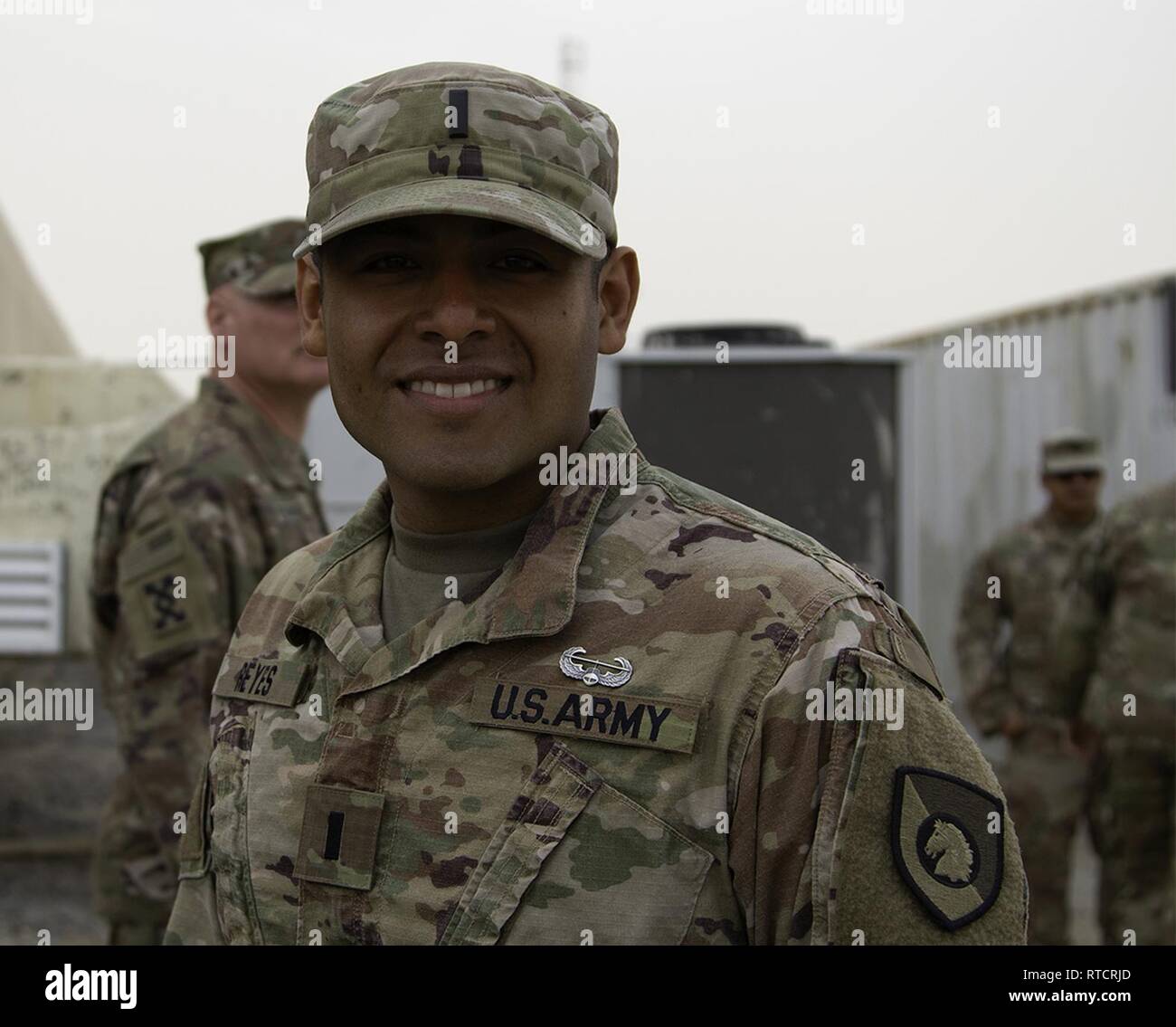 1st Lt. Allan Reyes with the Special Troops Battalion, 300th ...