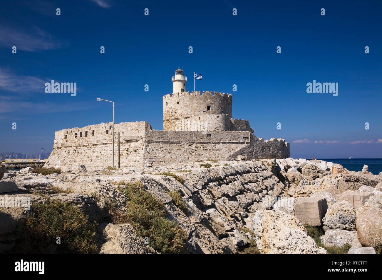 Old Fort Saint-Nicholas, Rhodes, Greece Stock Photo - Alamy