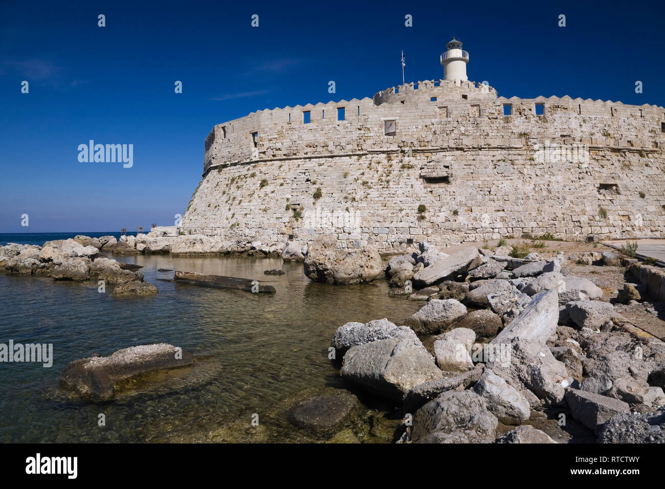 Old Fort Saint-Nicholas, Rhodes, Greece Stock Photo - Alamy