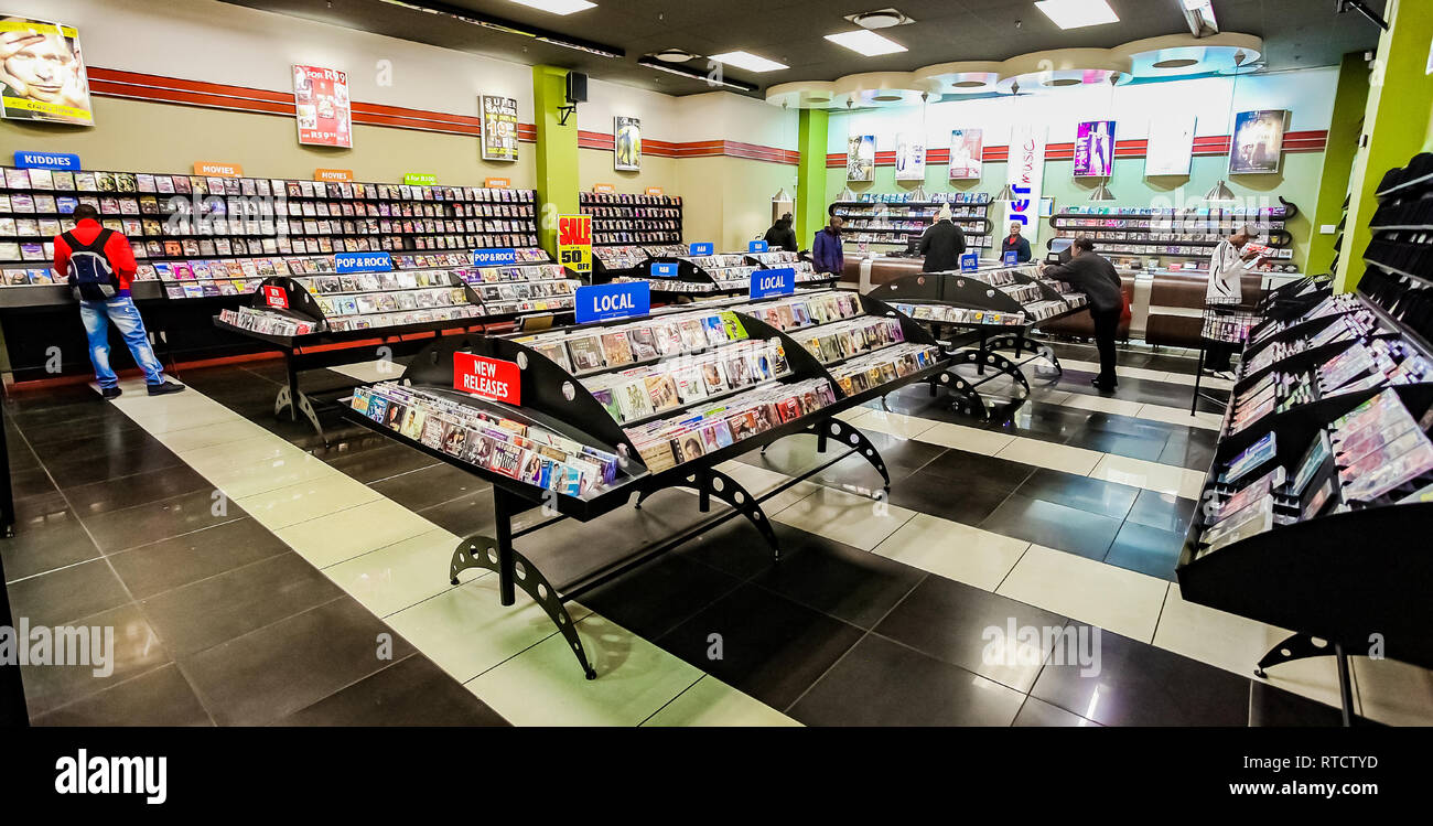 Johannesburg, South Africa - July 05 2011: Inside interior of a Music ...