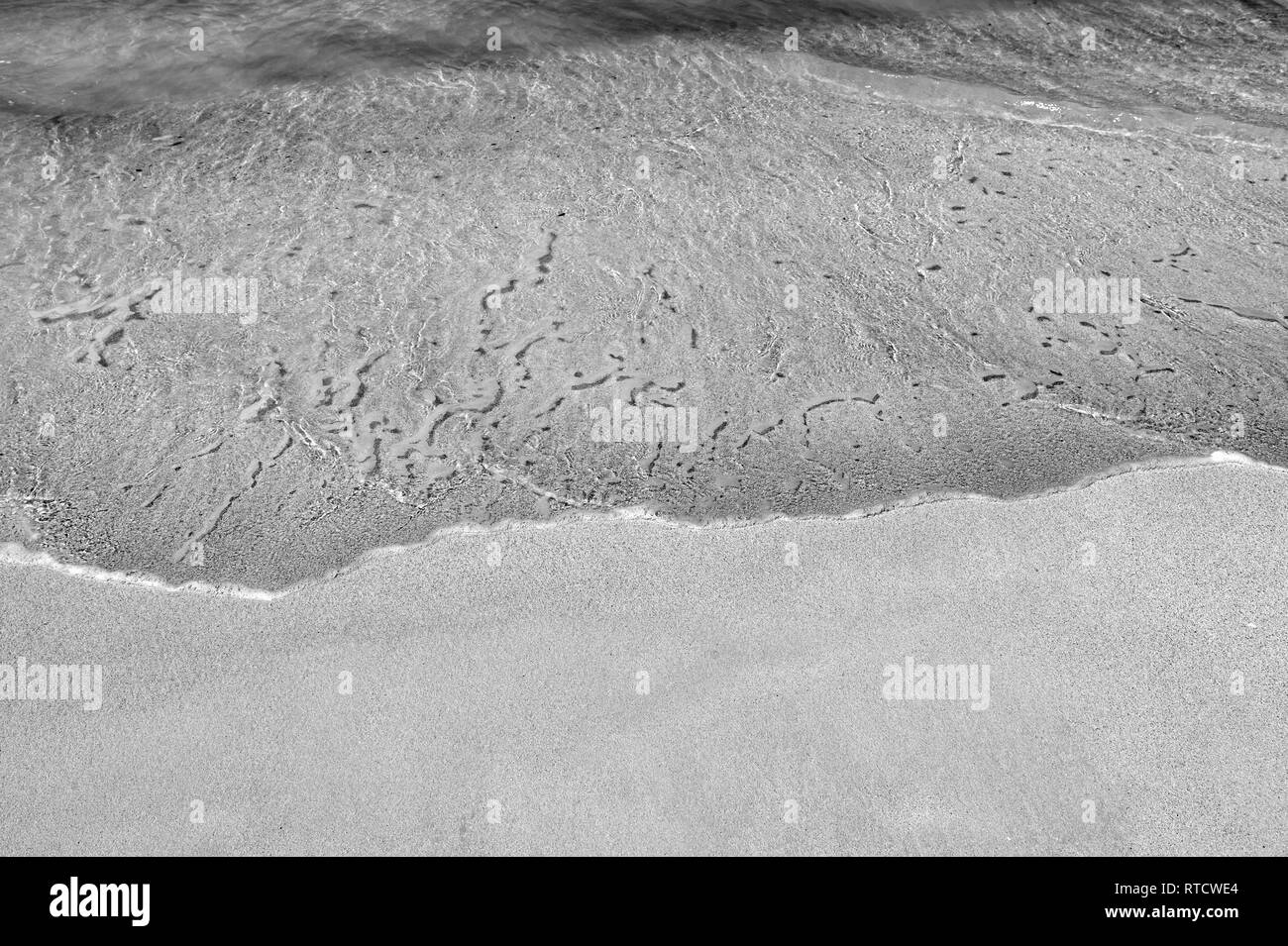 Beautiful marine view on сaribbean sea coast line with clean wavy surf ...