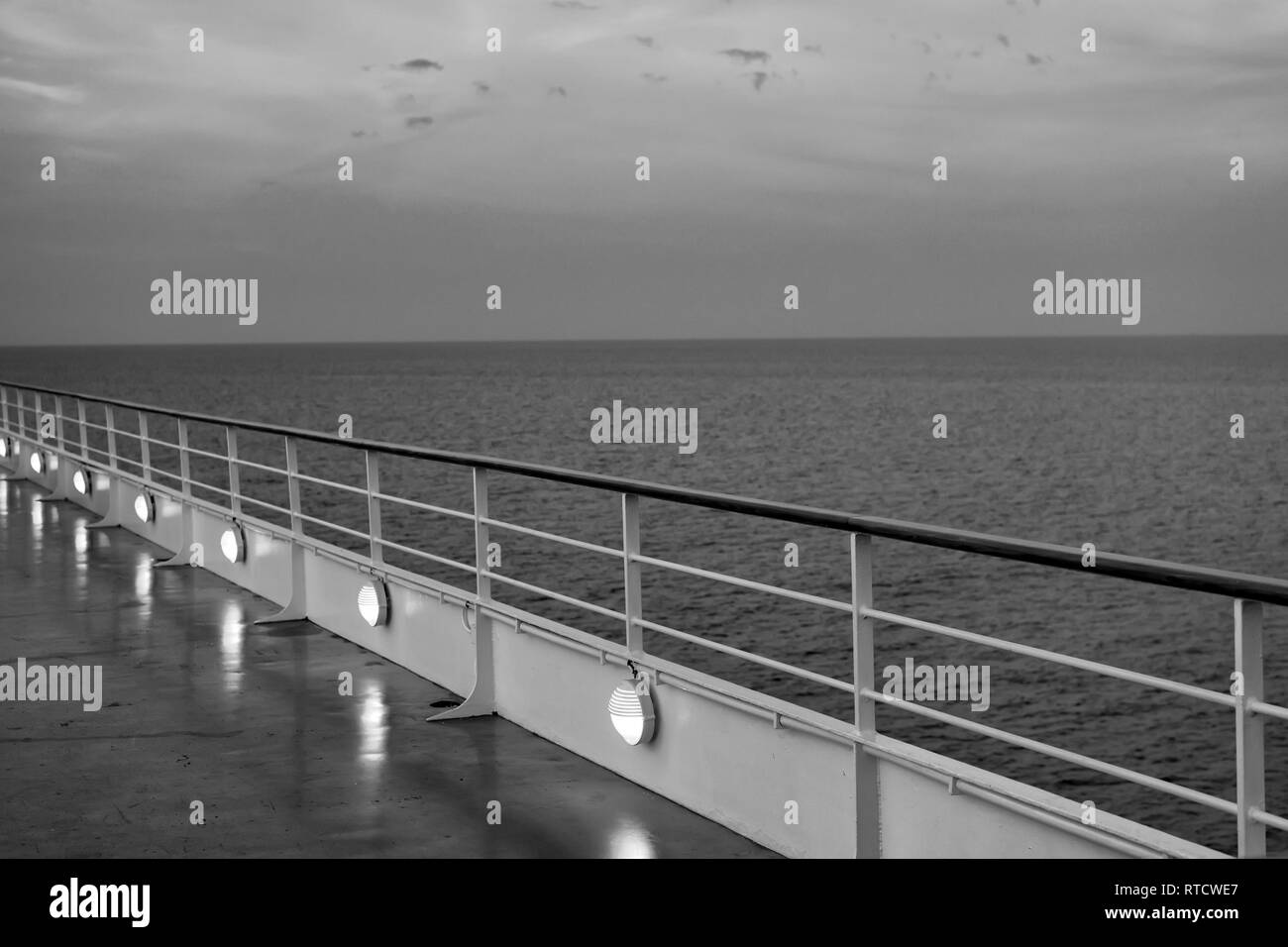 Sea view from night Black and White Stock Photos & Images - Alamy