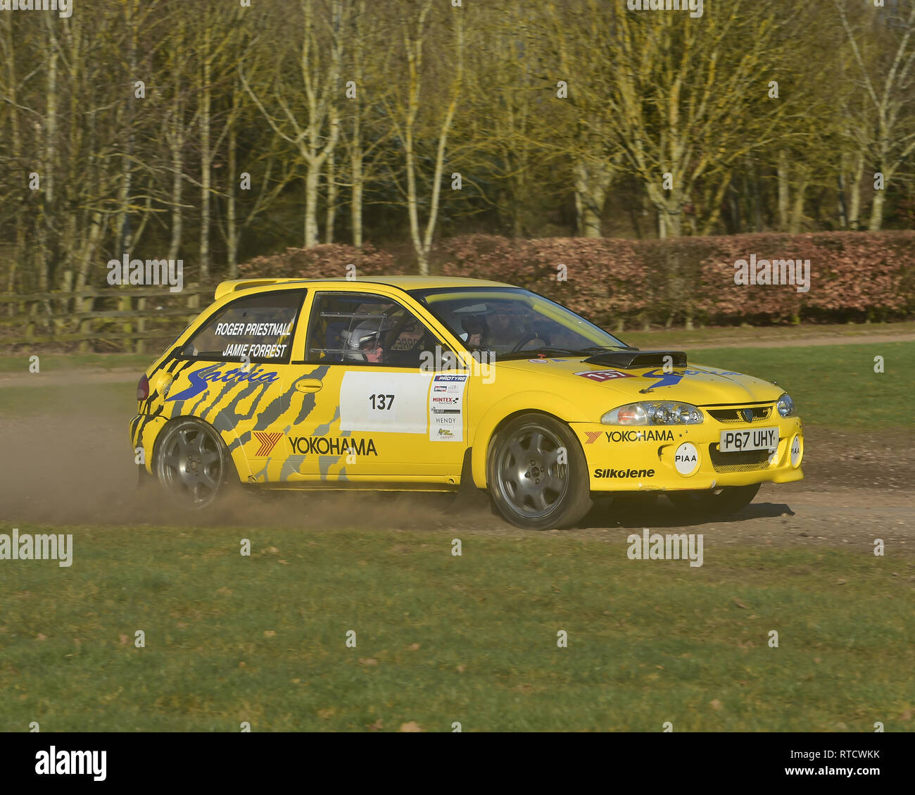 Roger Priestnall, Proton Satria, Race Retro, Rally stage, Sunday 24th ...