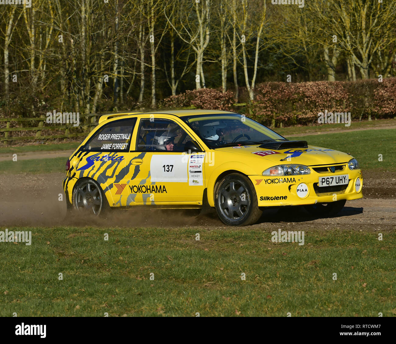Roger Priestnall, Proton Satria, Race Retro, Rally stage, Sunday 24th ...