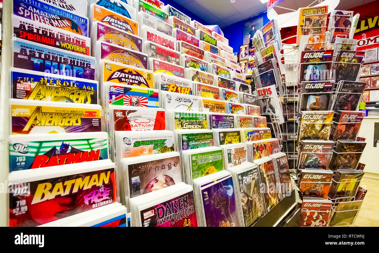Johannesburg, South Africa - July 05 2011: Inside interior of a Comic ...