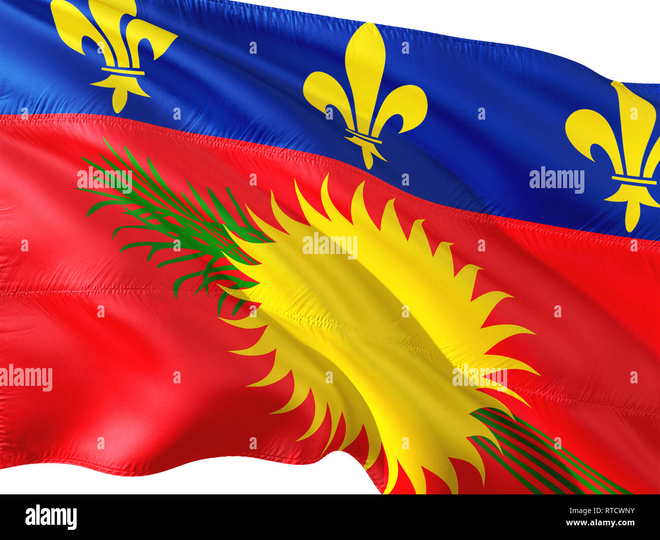Official flag of guadeloupe hi-res stock photography and images - Alamy