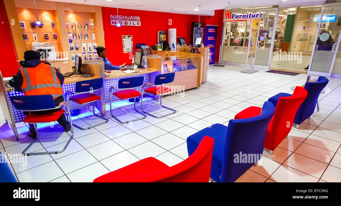 Johannesburg, South Africa - July 05 2011: Inside interior of a mobile ...