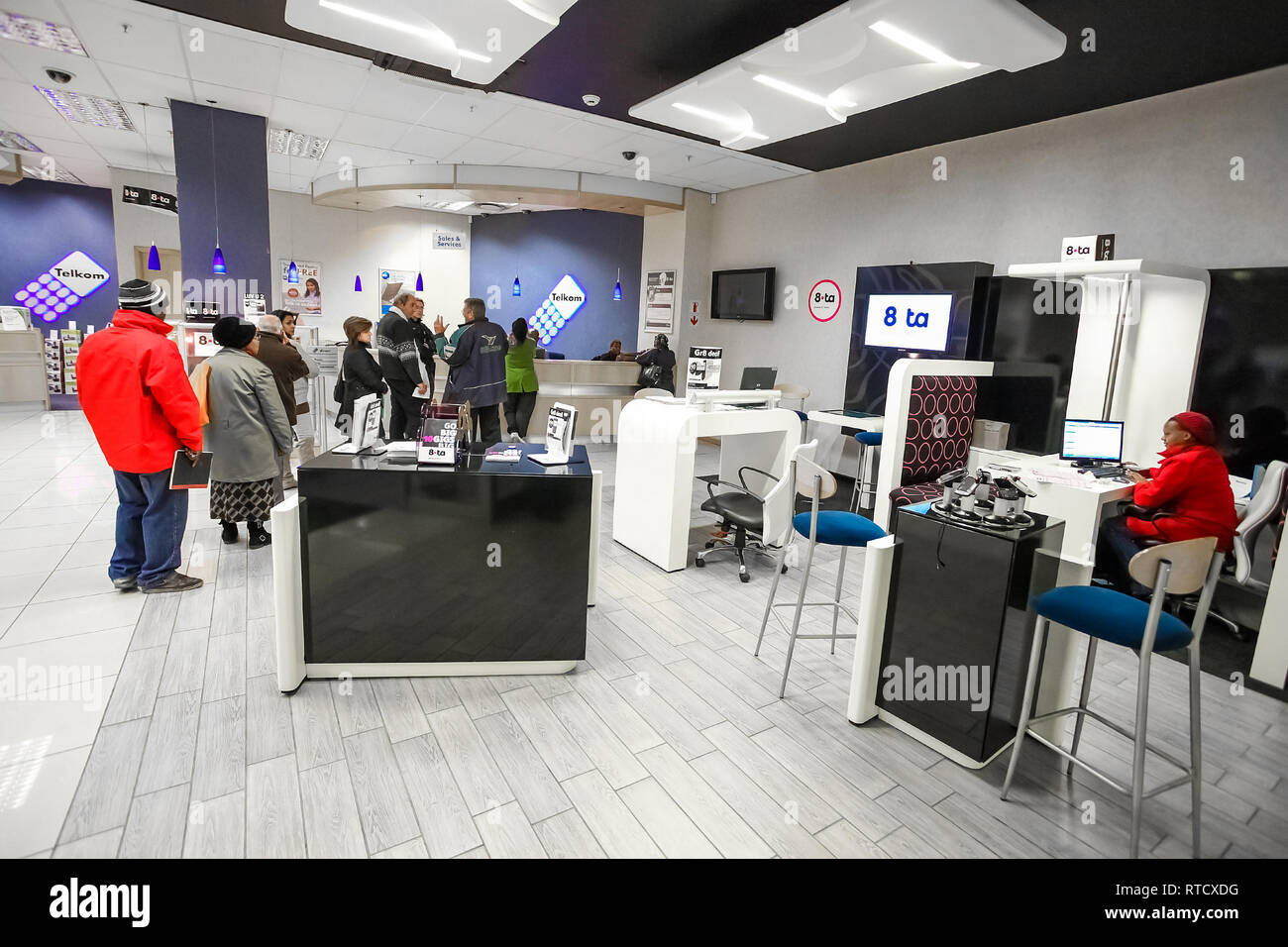Johannesburg, South Africa - July 05 2011: Inside interior of a mobile ...