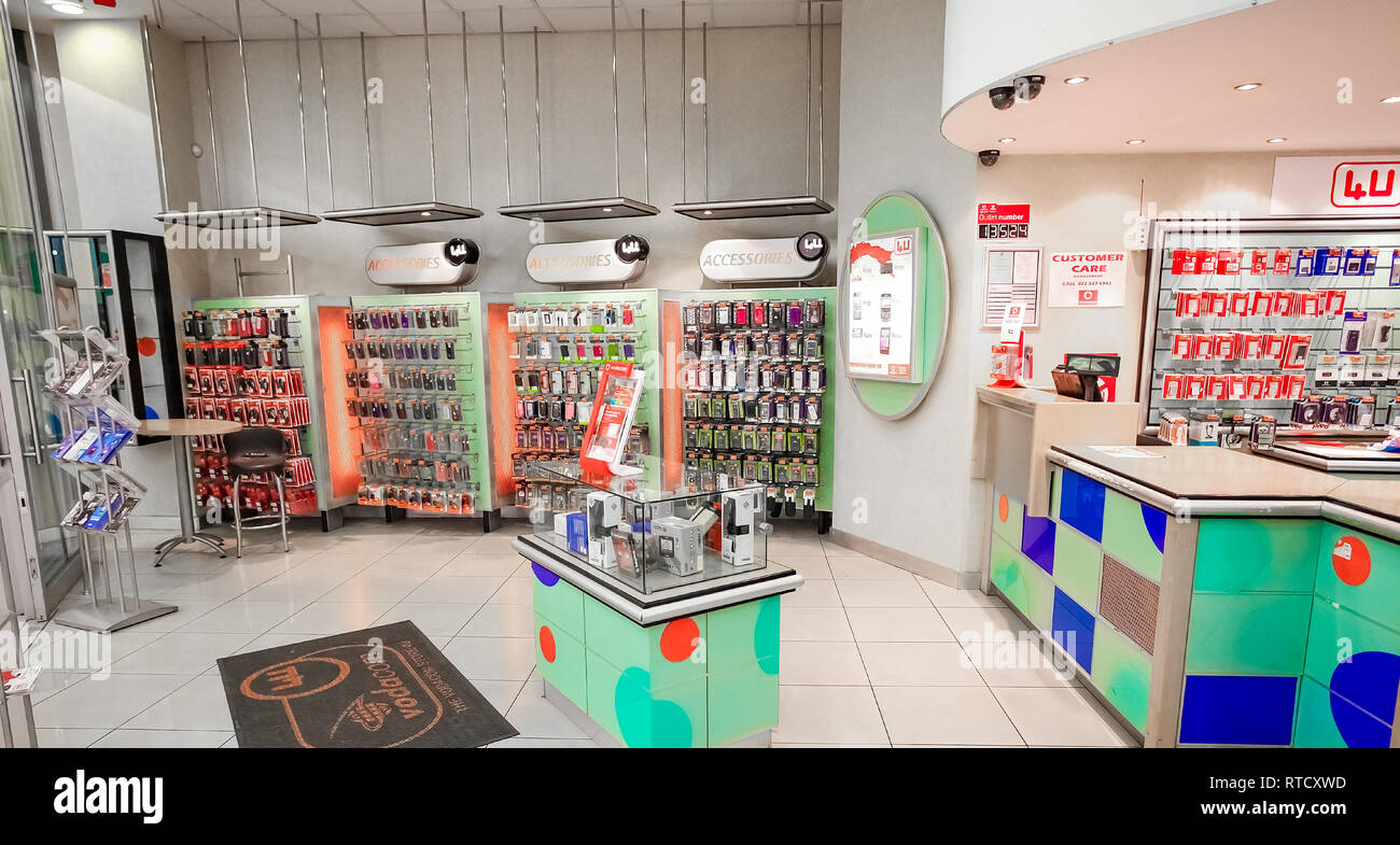 Johannesburg, South Africa - July 05 2011: Inside interior of a mobile ...