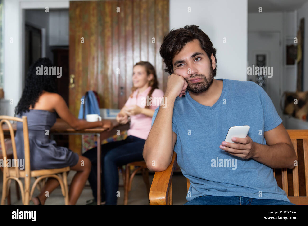 Sad lonely man waiting hi-res stock photography and images - Alamy