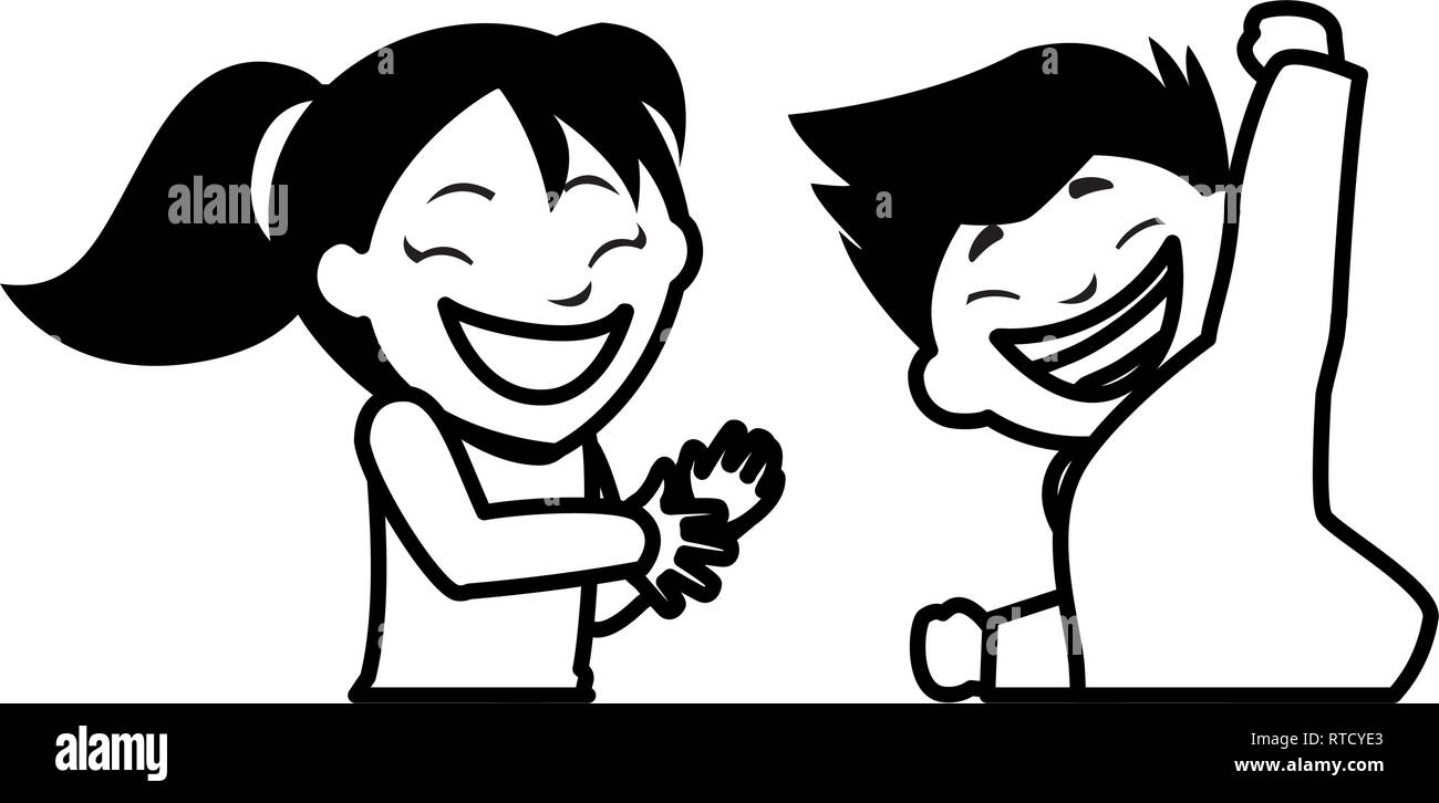 happy fat kids celebrating characters vector illustration design Stock ...