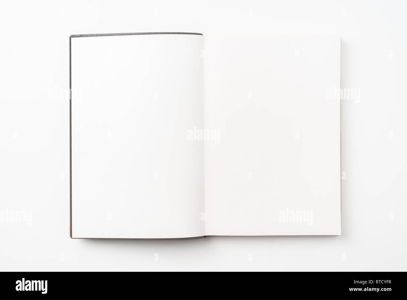 Design concept - Top view of opening high grade red notebook cover ...