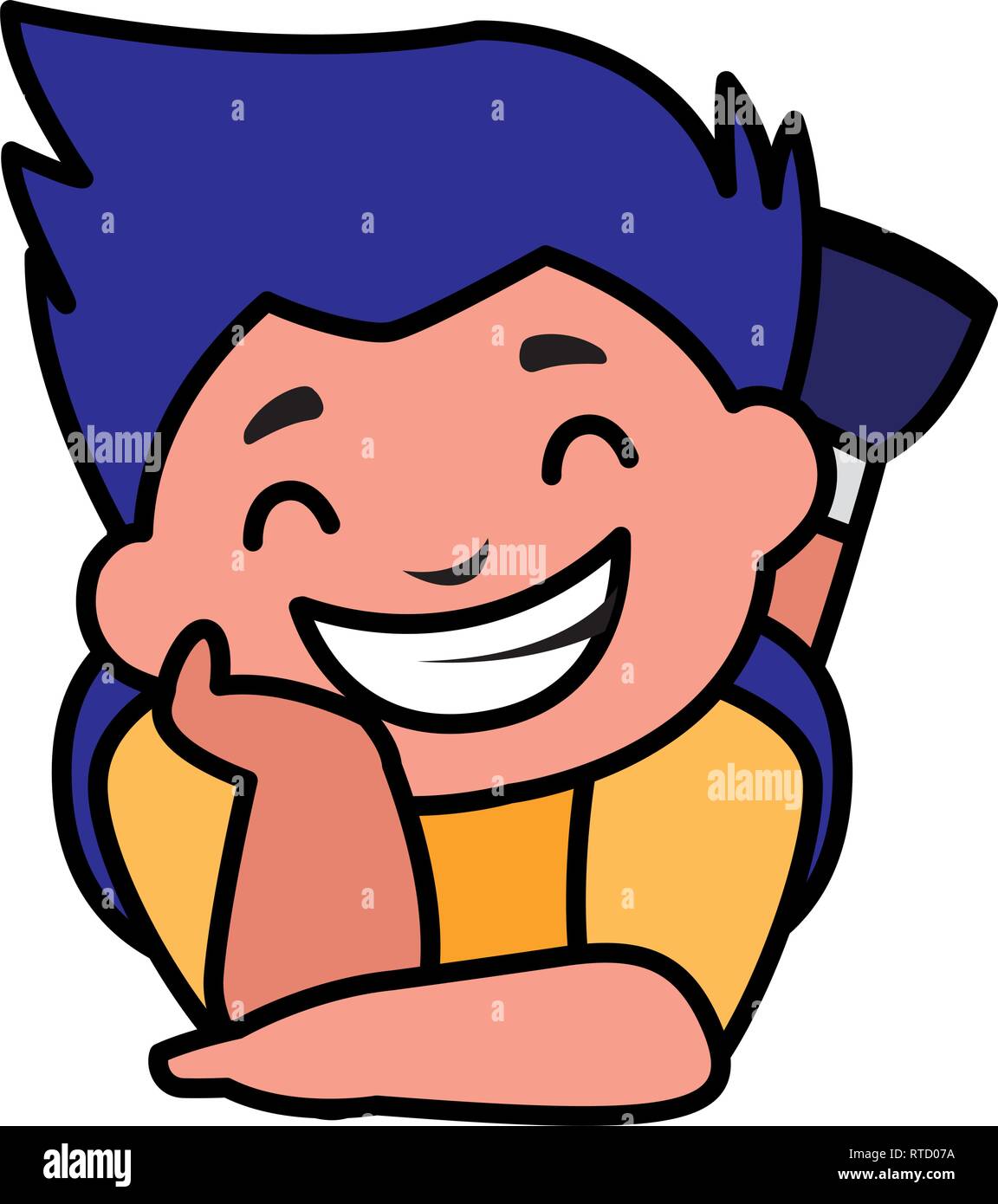 happy fat boy character vector illustration design Stock Vector Image ...