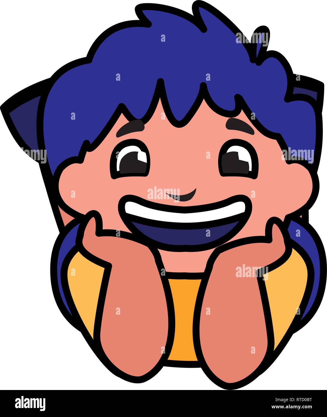 happy fat boy character vector illustration design Stock Vector Image ...