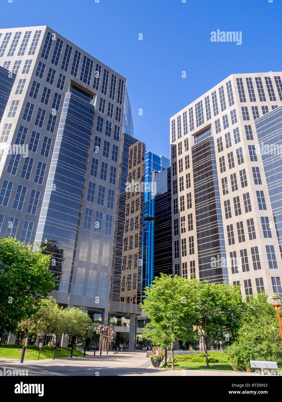 Modern office towers on June 5, 2016 in Calgary, Alberta. Calgary is ...