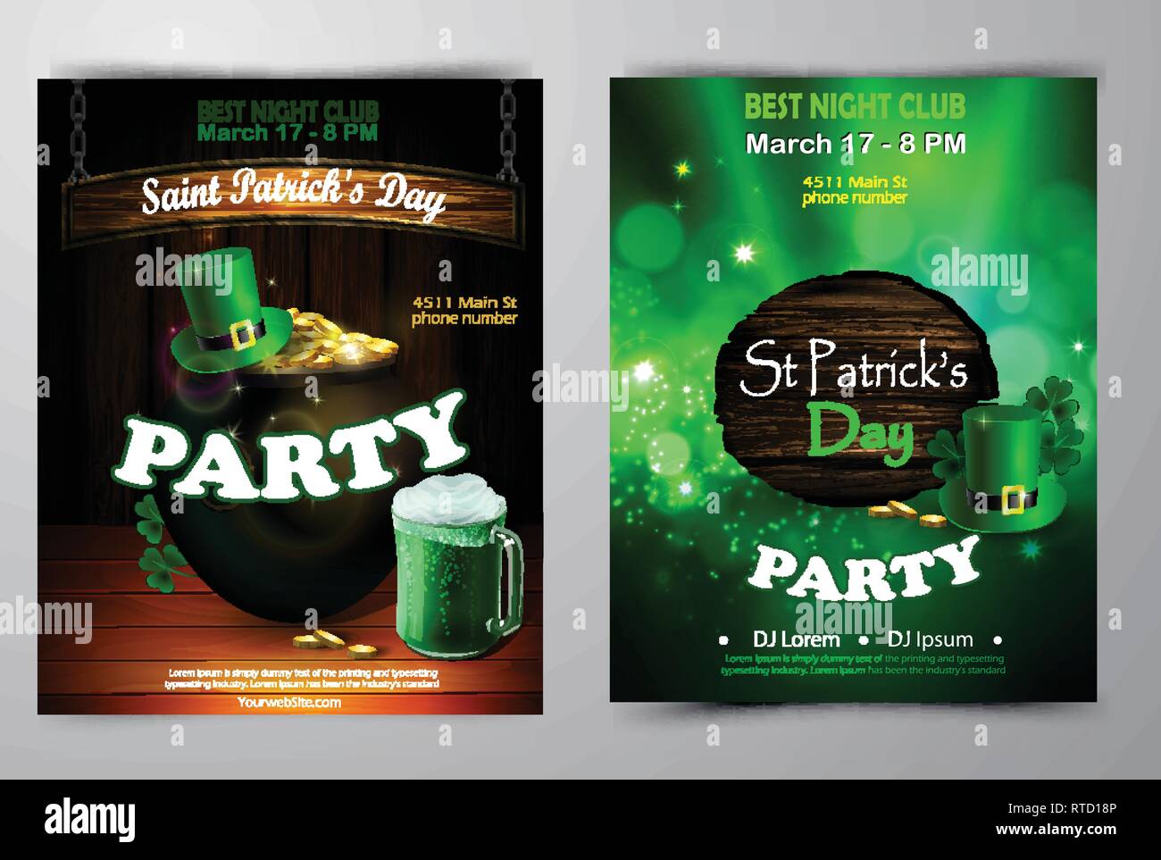 Vector St. Patrick s Day poster design template Stock Vector Image ...