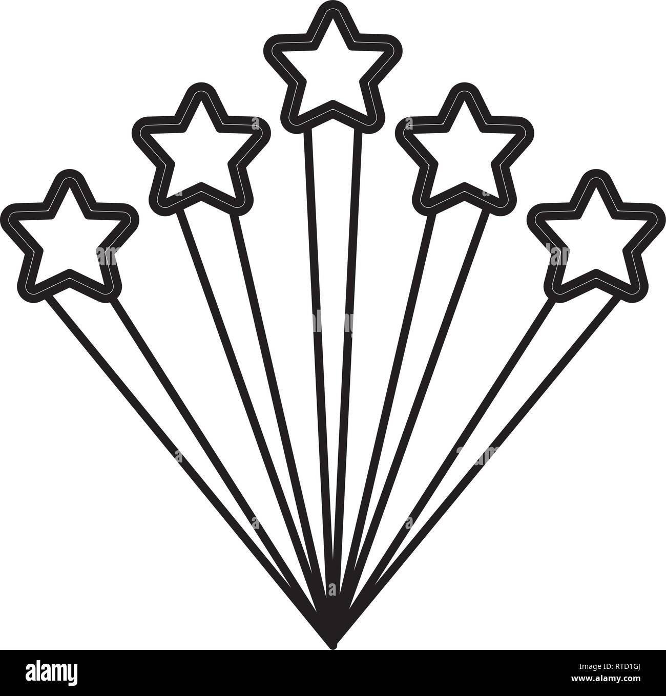 set stars flying icons vector illustration design Stock Vector Image ...