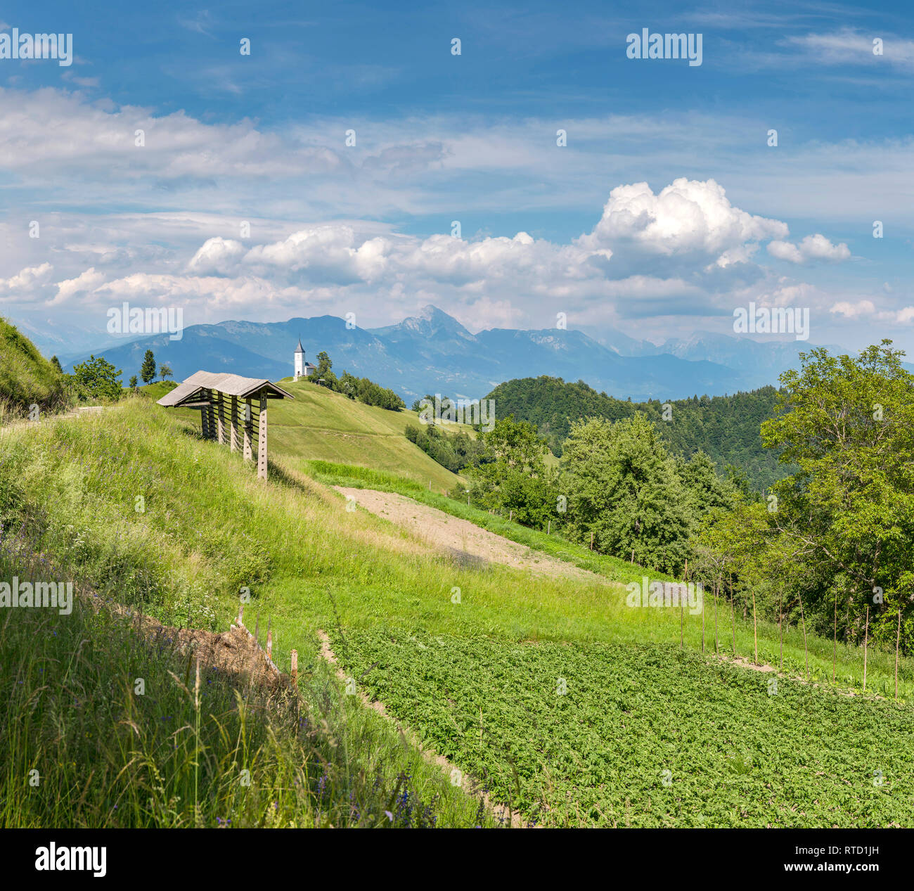 The Church Of St Primoz, Jamnik, Slovenien Stock Photo - Alamy