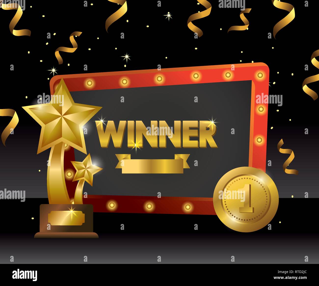 Gold winners stars for Stock Vector Images - Alamy