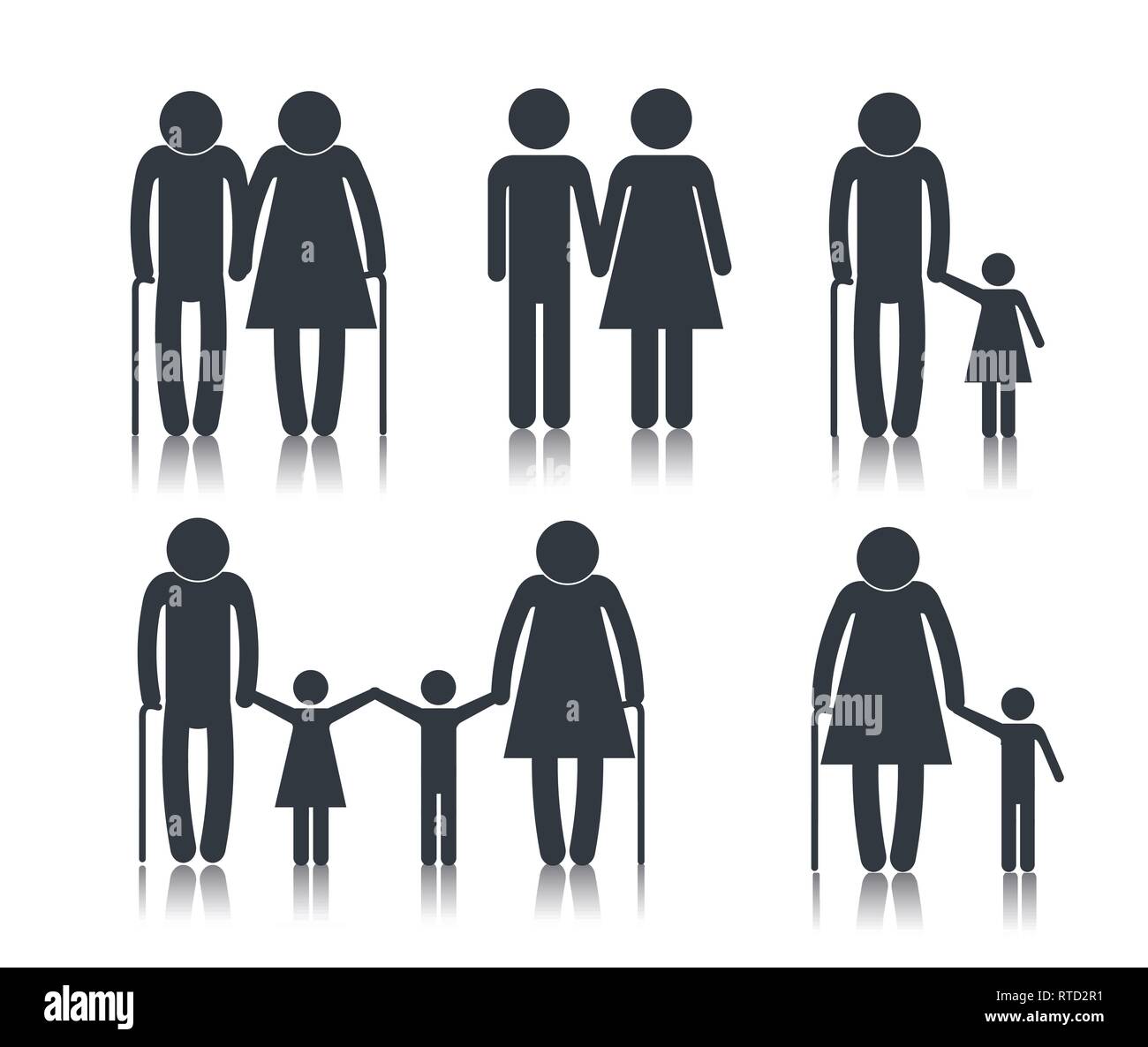 set pictogram family group member Stock Vector Image & Art - Alamy