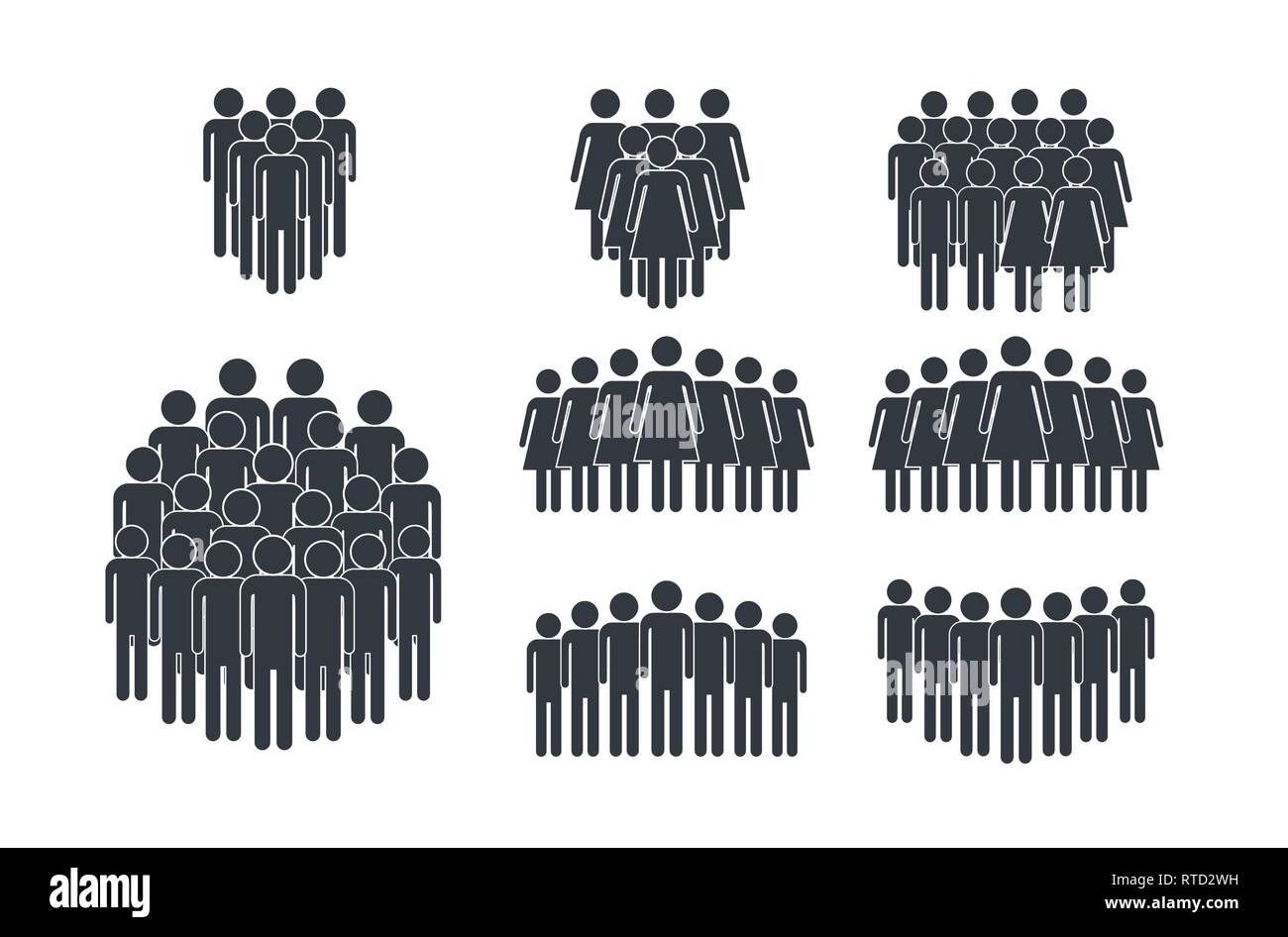 set social pictogram people group Stock Vector Image & Art - Alamy