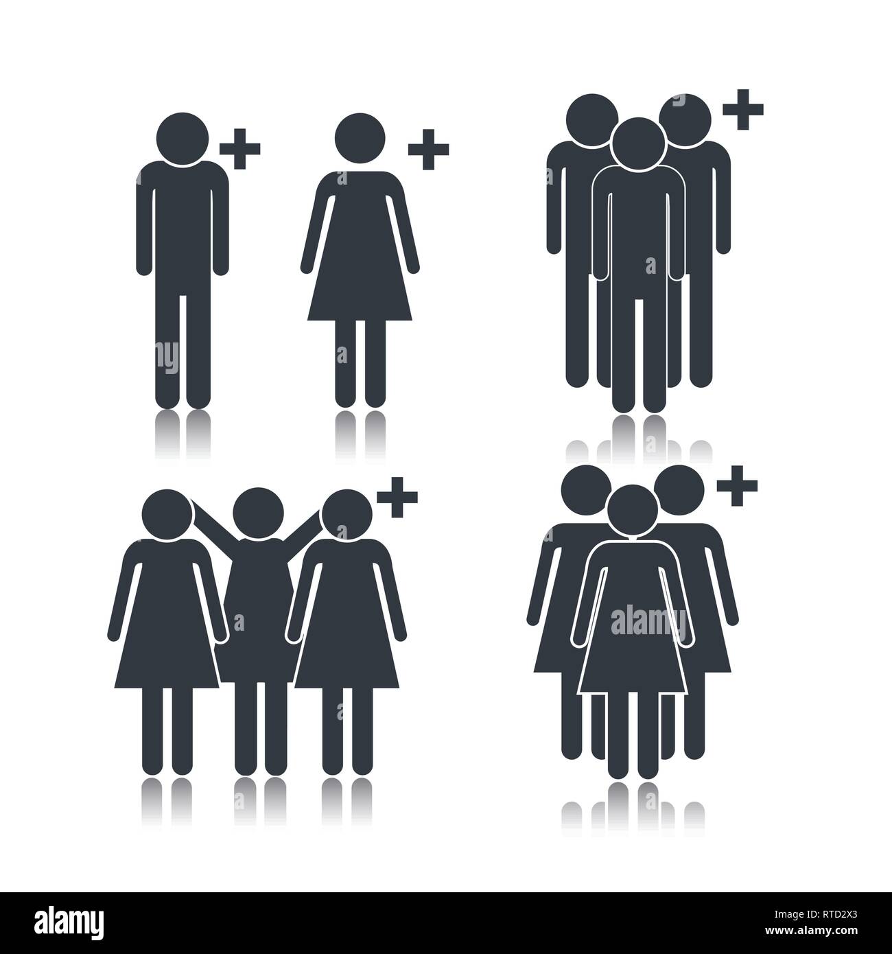 set social pictogram people group member Stock Vector Image & Art - Alamy