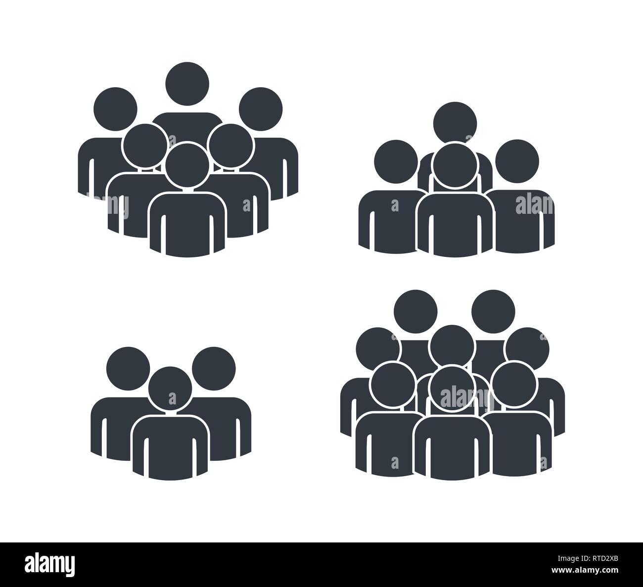 set pictogram social peoople community group Stock Vector Image & Art ...