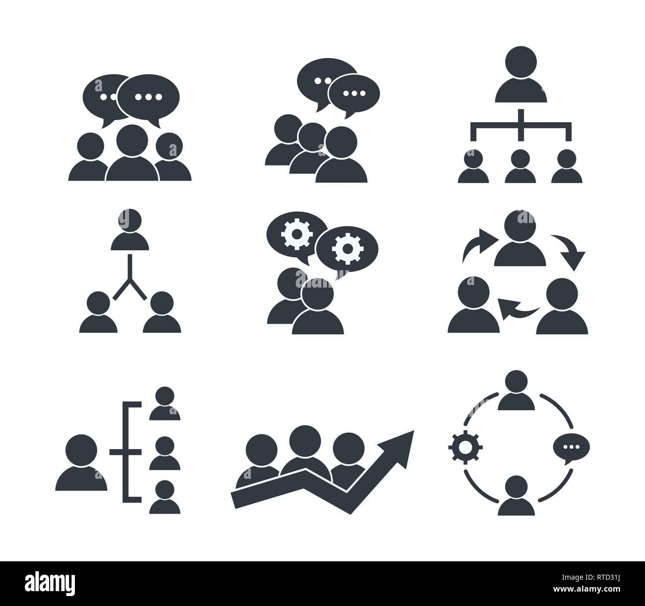 set social group communication message Stock Vector Image & Art - Alamy