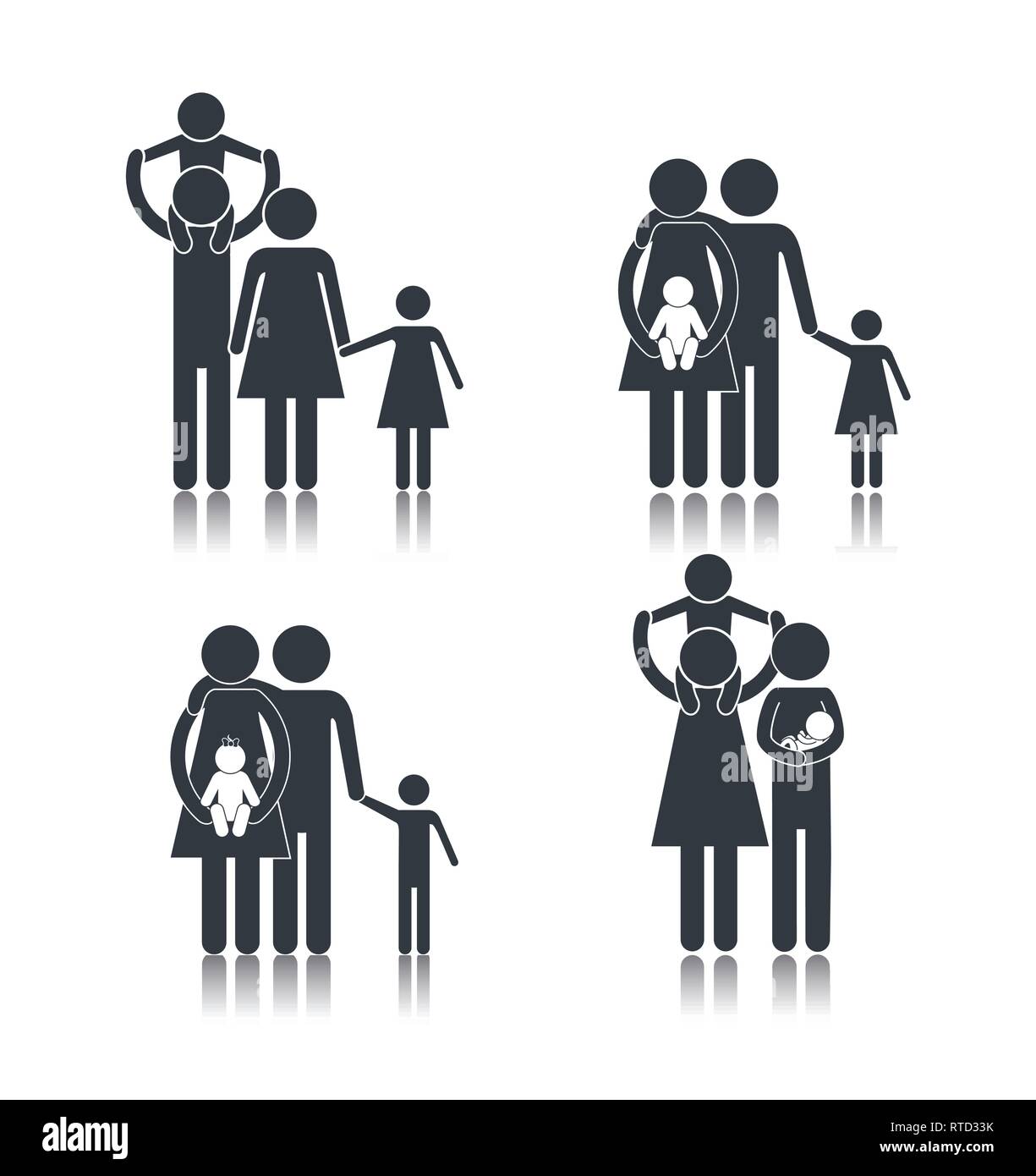 set pictogram family together with son Stock Vector Image & Art - Alamy