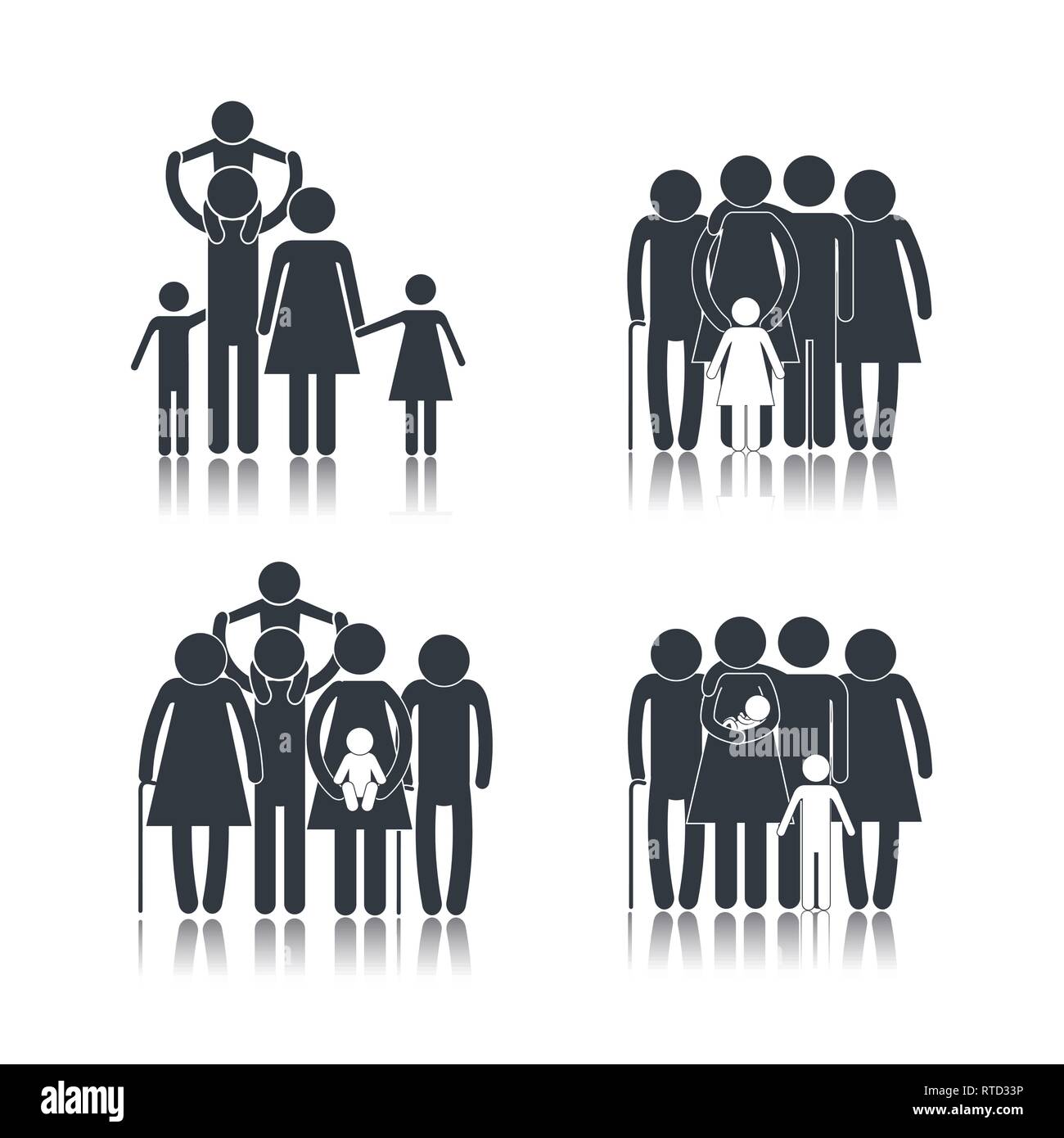 set family group together with son Stock Vector Image & Art - Alamy