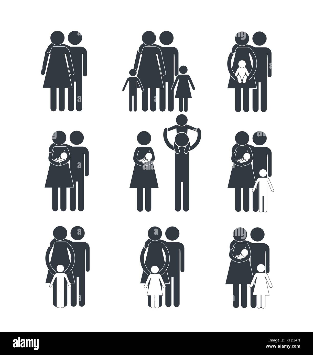 set pictogram family member together with son Stock Vector Image & Art ...