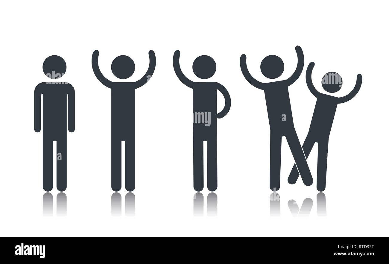 set pictogram social people group Stock Vector Image & Art - Alamy