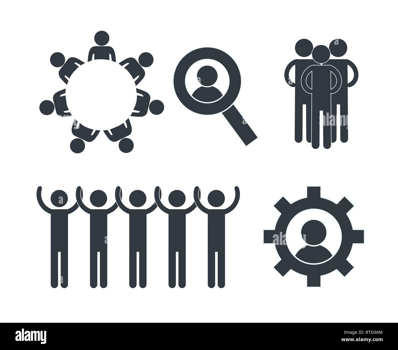 set pictogram people group community Stock Vector Image & Art - Alamy