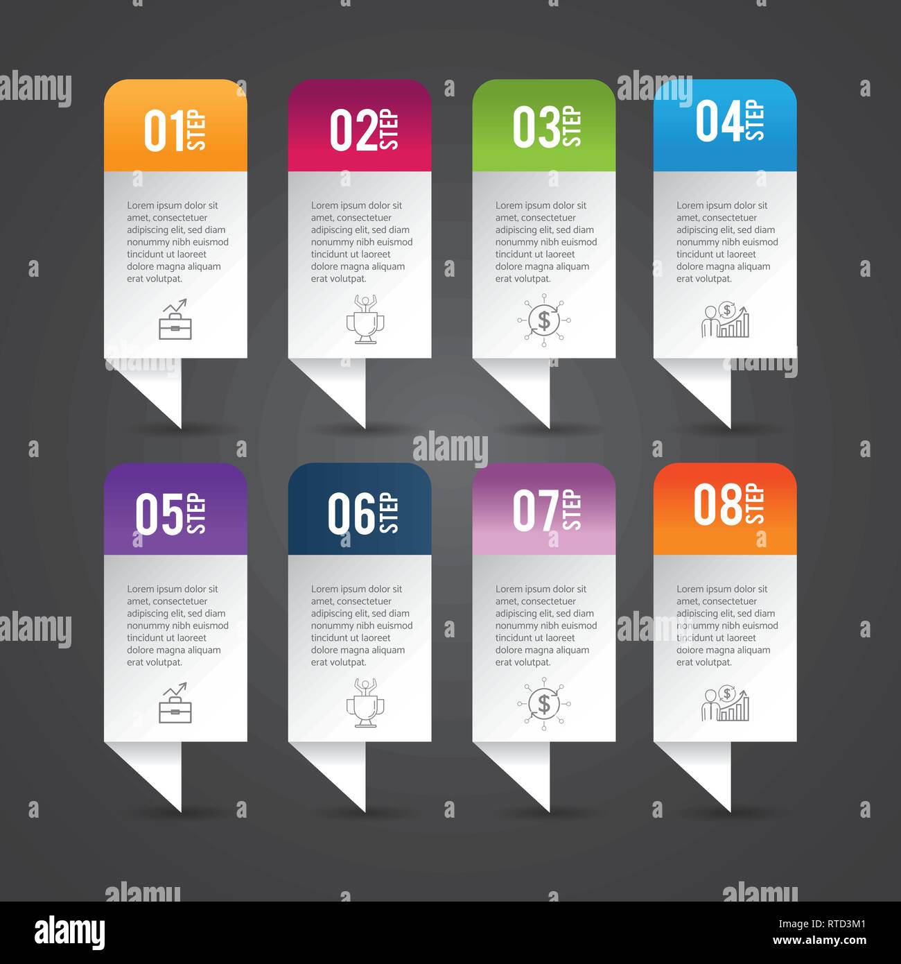 infographic business data progress strategy Stock Vector Image & Art ...