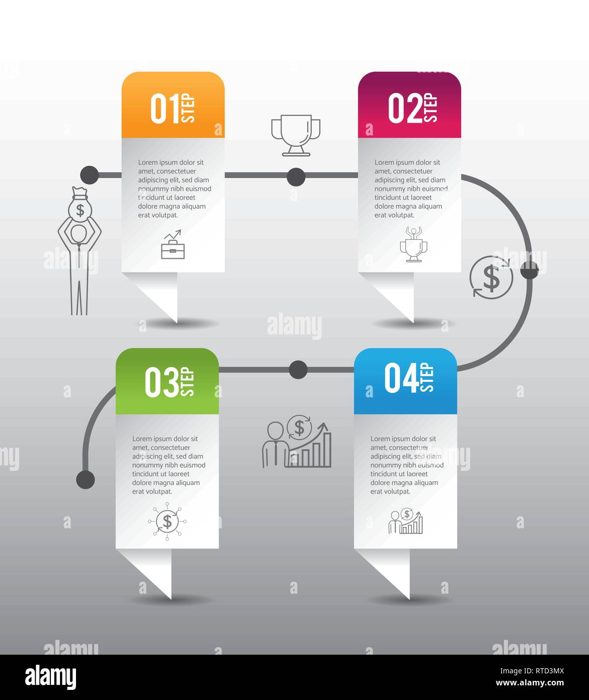 infographic business data progress success Stock Vector Image & Art - Alamy