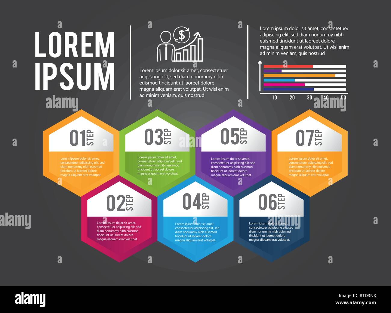 business infographic process information Stock Vector Image & Art - Alamy