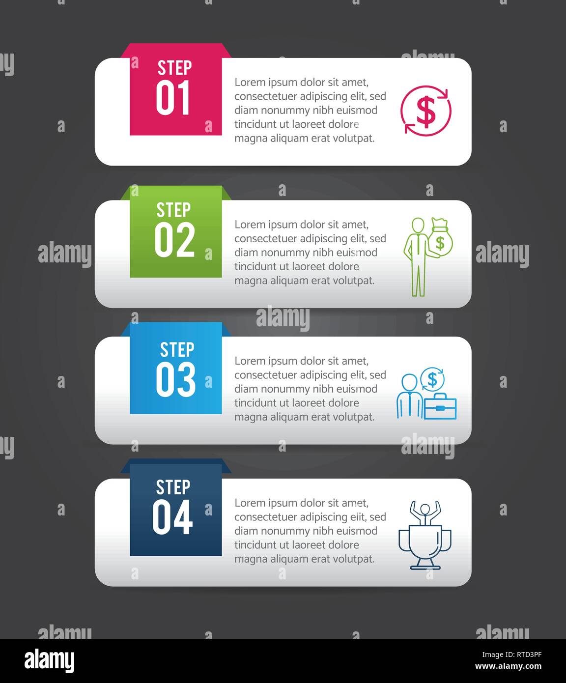 business infographic strategy report information Stock Vector Image ...