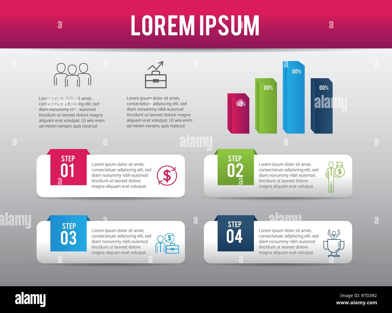 infographic business report progress success Stock Vector Image & Art ...