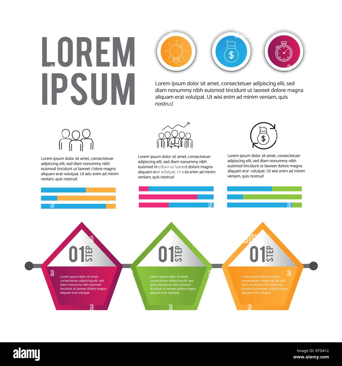 business infographic data diagram information Stock Vector Image & Art ...