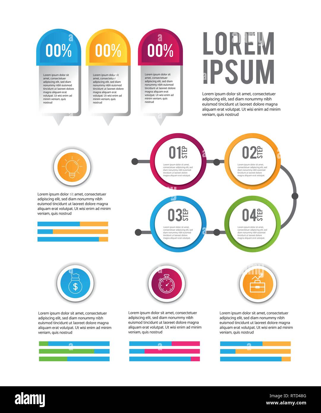 infographic business data sucess progress Stock Vector Image & Art - Alamy