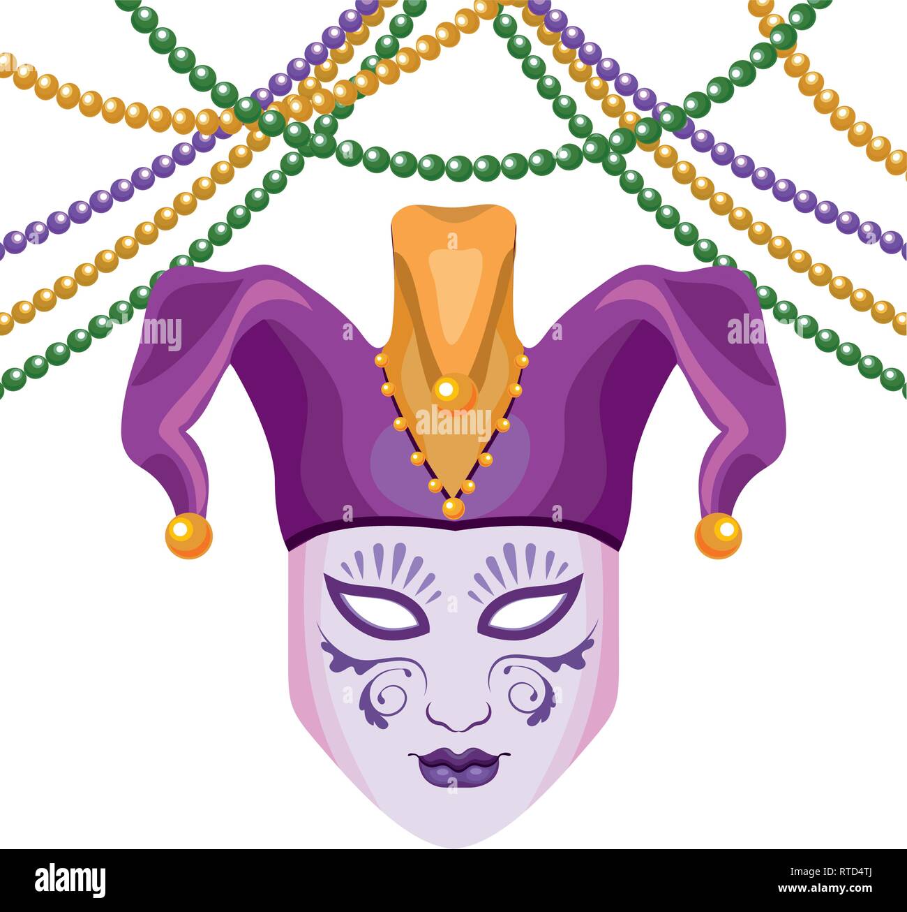 mask with jester hat Stock Vector Image & Art - Alamy