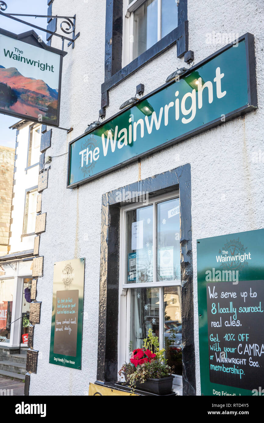 The Wainwright public house in Keswick town centre,Lake District ...