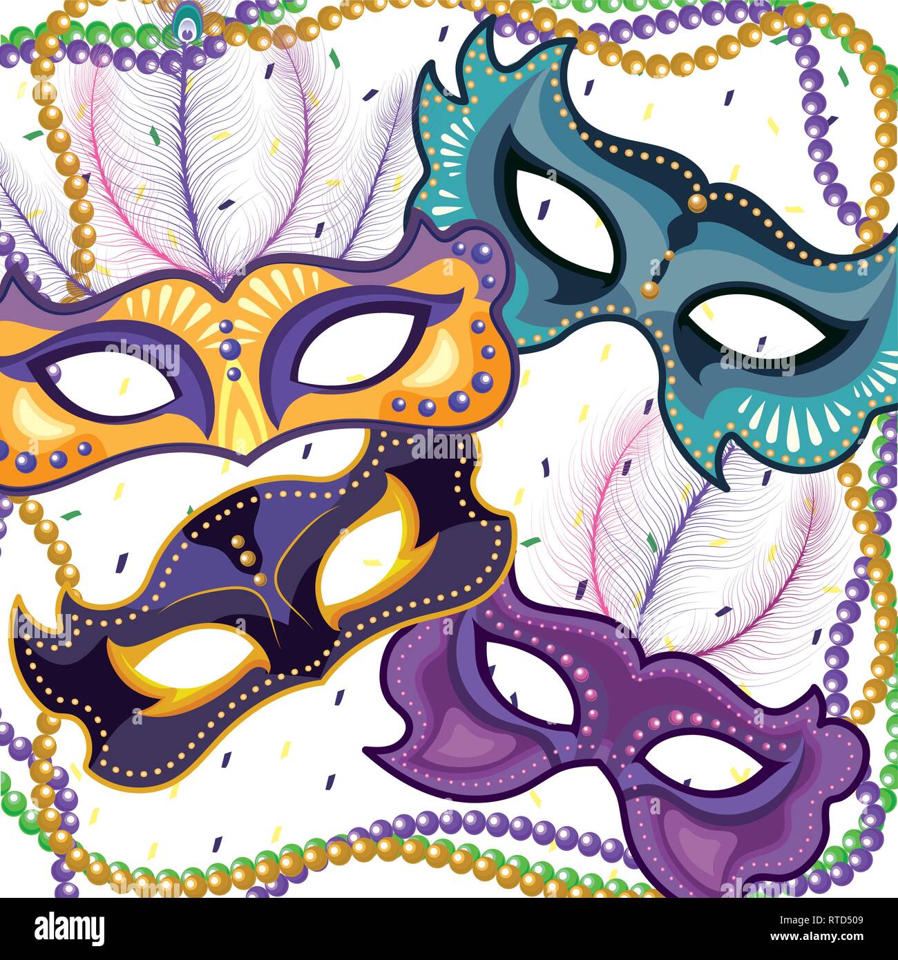 Masks parade Stock Vector Images - Alamy