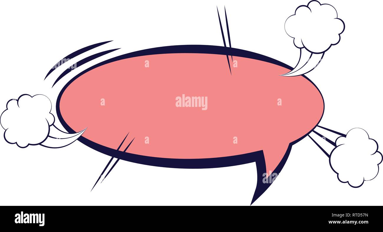 speech bubble with smoke pop art style vector illustration design Stock ...