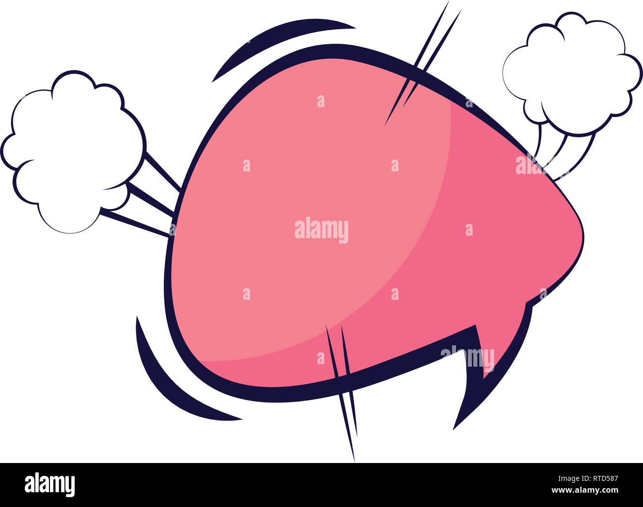 speech bubble with smoke pop art style vector illustration design Stock ...