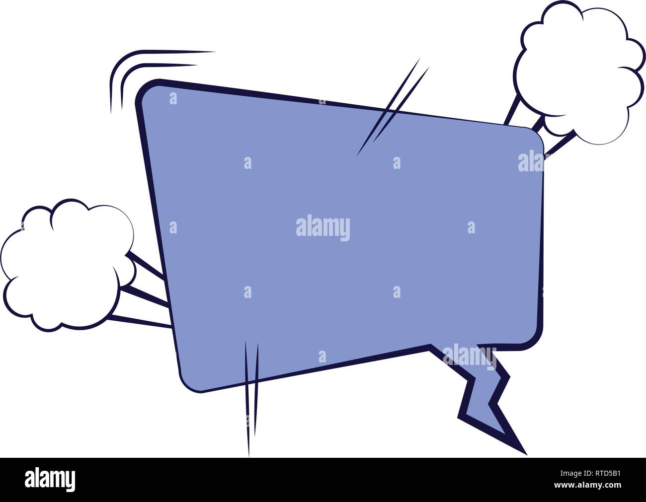speech bubble with smoke pop art style vector illustration design Stock ...