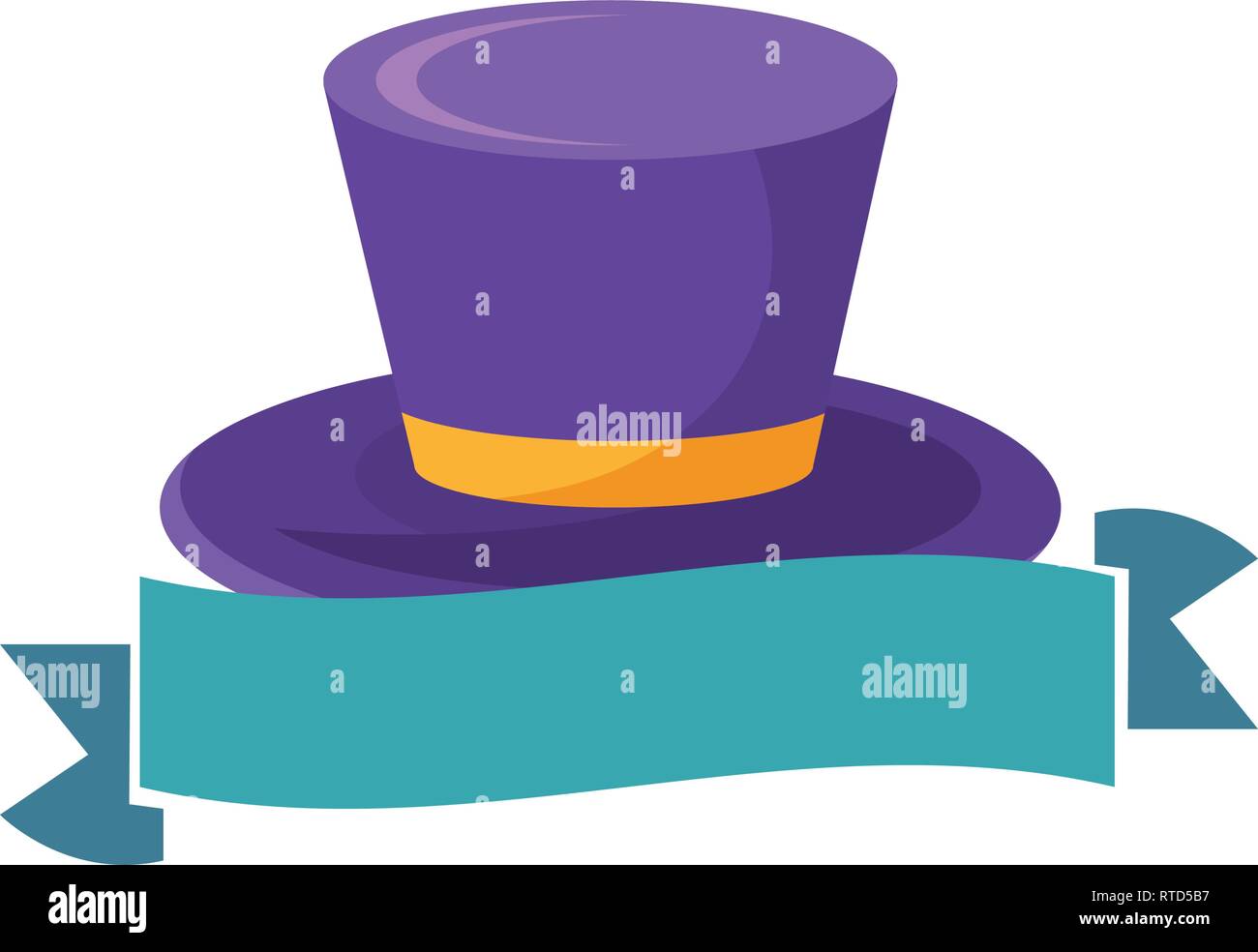 top hat with ribbon Stock Vector Image & Art - Alamy