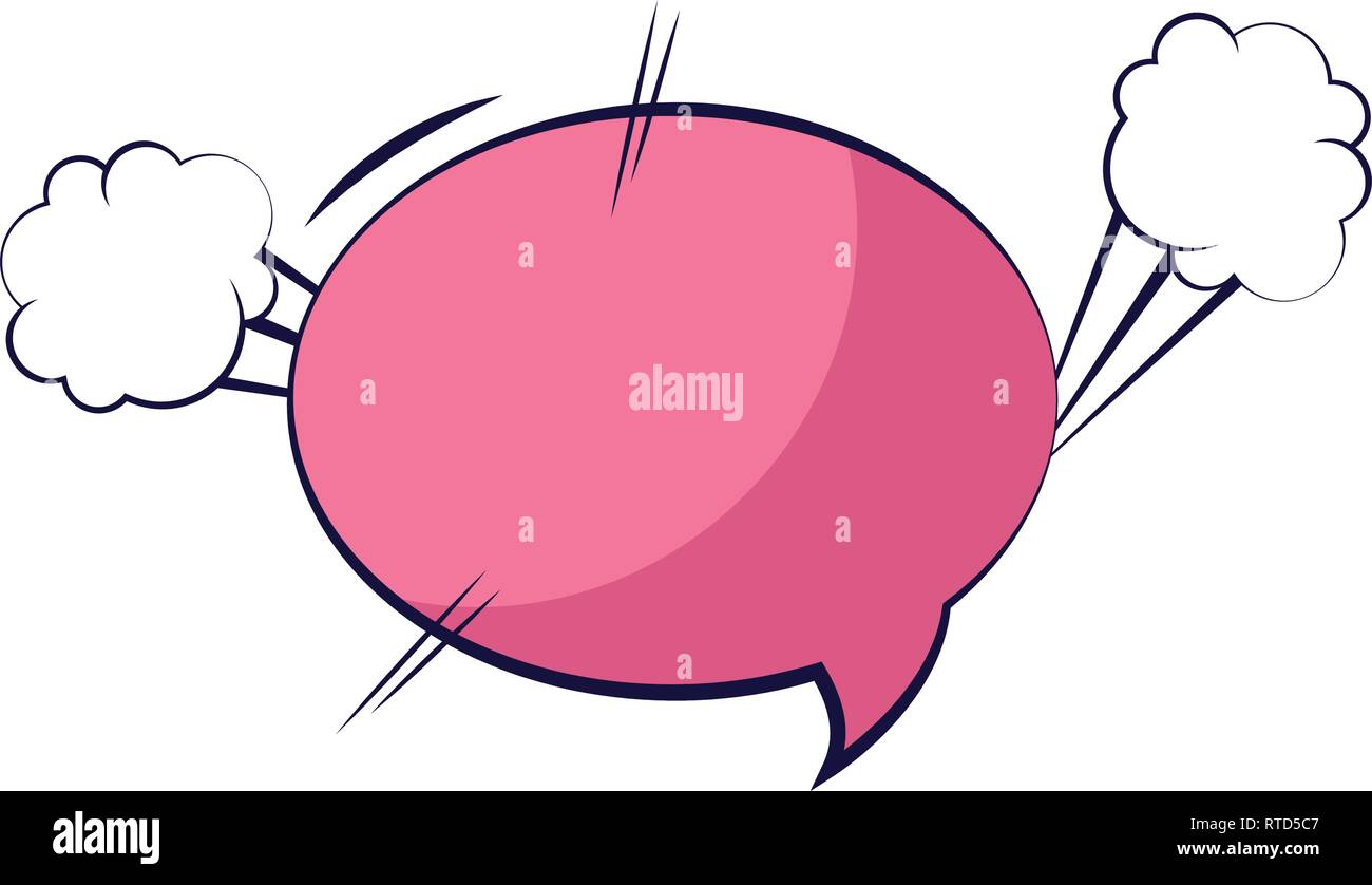 speech bubble with smoke pop art style vector illustration design Stock ...