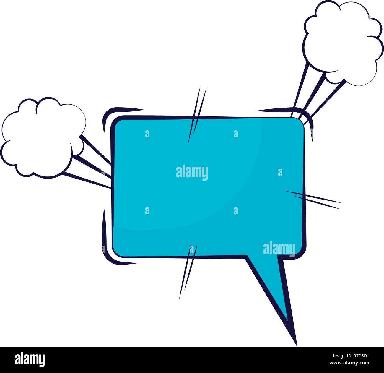 speech bubble with smoke pop art style vector illustration design Stock ...
